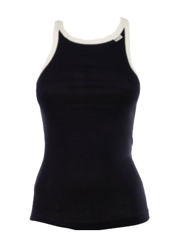 PRADA Prada Ribbed-Knit Logo-Patch Vest Top